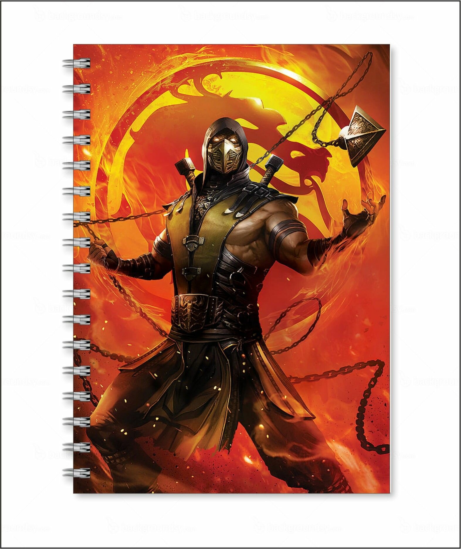 Тетрадь формата А5 с принтом "Мортал Комбат", Mortal Kombat