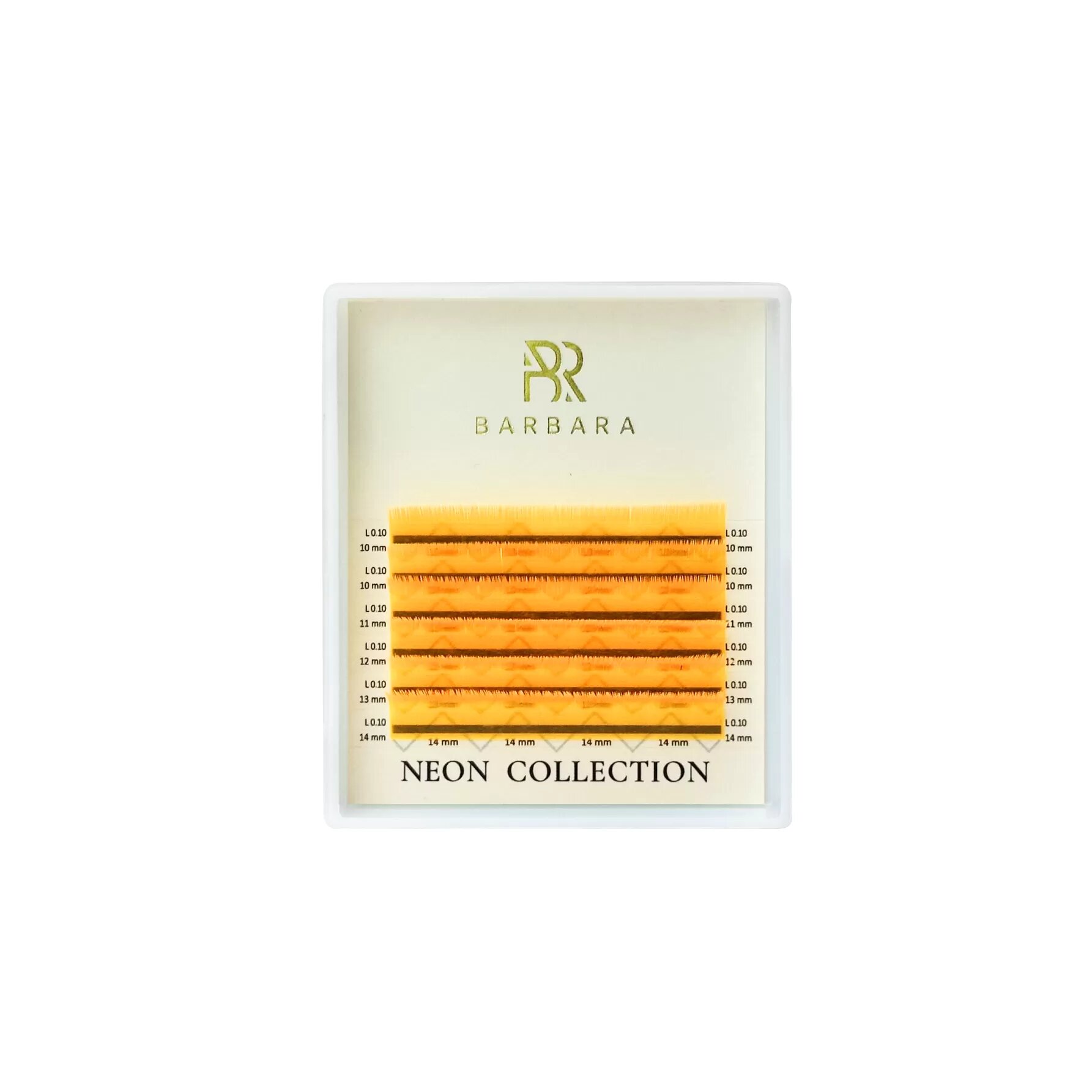 Ресницы цветные BARBARA NEON (FIRE) 6линий D 0.07 5-10mm