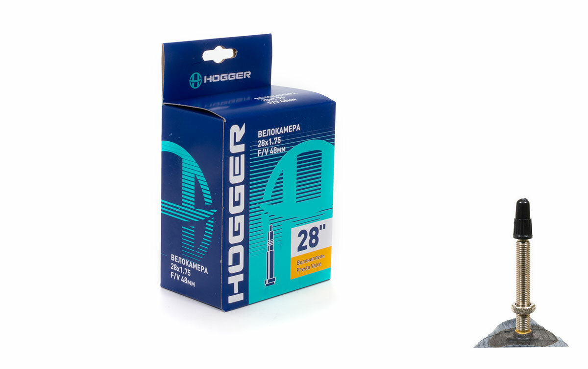 Камера HOGGER 28x 1,75 FV 48 мм Presta с длинным ниппелем
