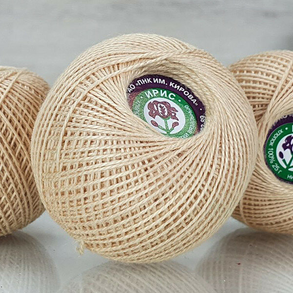 Пряжа ПНК им. Кирова ирис 25 5902 белый песок (6 мотков)