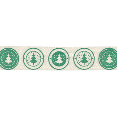 Gamma" хлопковая лента с рис. CLP-161 фасовка 16 мм 5/8 " 3 м СК/Распродажа K2_001/035 "Елки