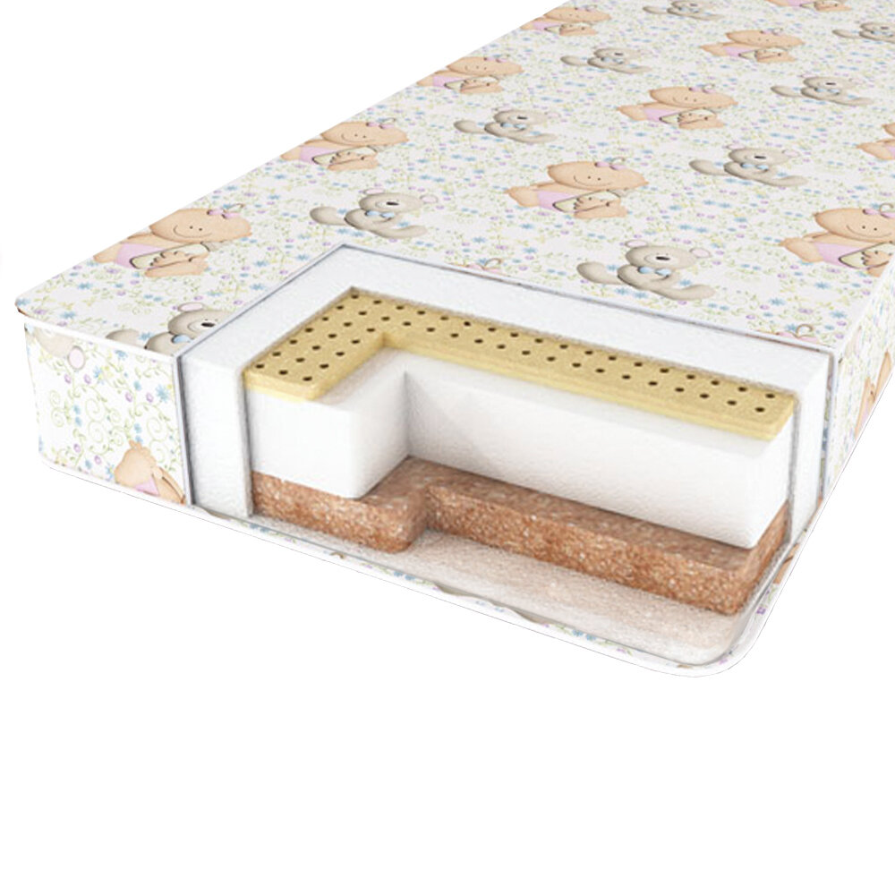 Матрас Alis "Илья Муромец", беспружинный, двухсторонний, 60 x 120 х 12 см, чехол бязь