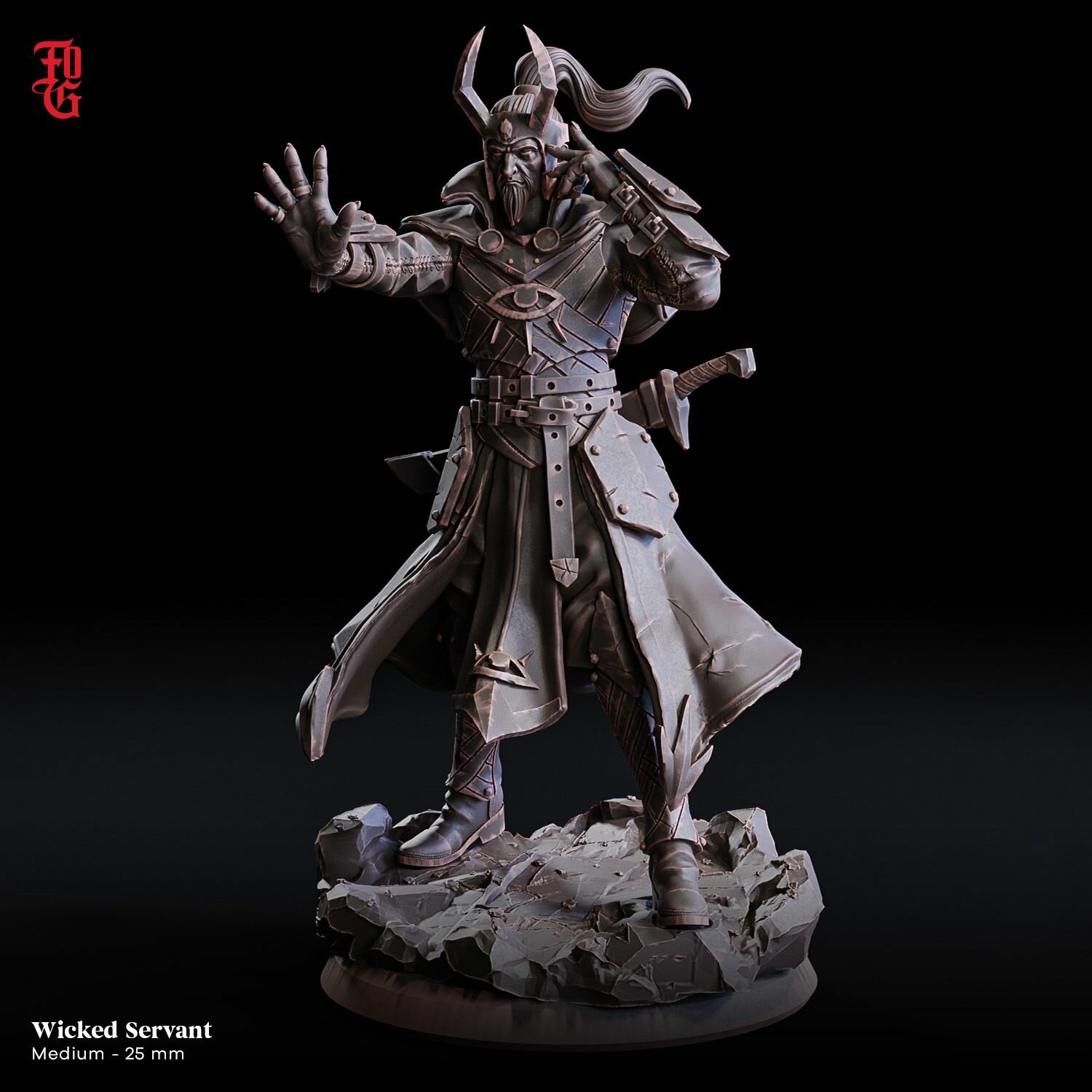 Миниатюра D&D "Слуга Зла, Чародей аберрантного разума" 32 мм (DnD, Dungeons & Dragons, ДнД, Подземелья и Драконы, Pathfinder)