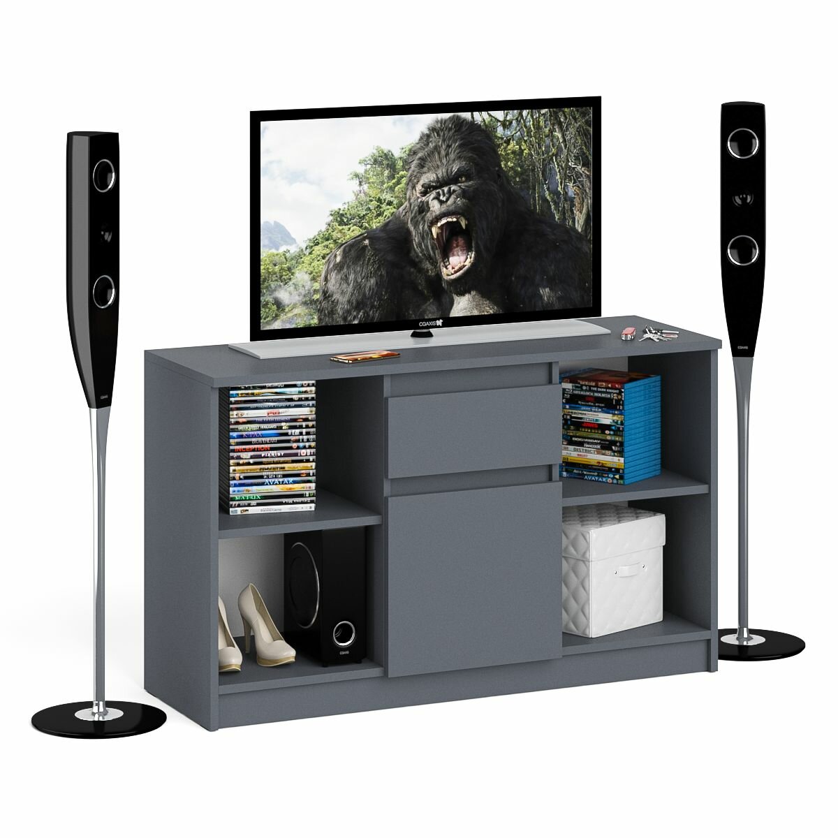 Тумба ТВ СВК Мори МТВ1204.1 Графит 6155639102