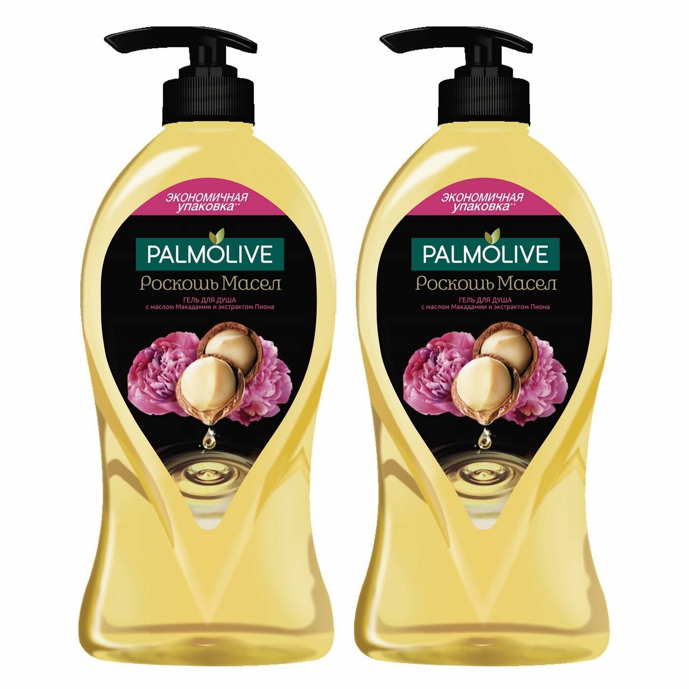 Palmolive Душ-гель Роскошь Масел с маслом Макадамии и экстрактом пиона, 750мл,2 уп