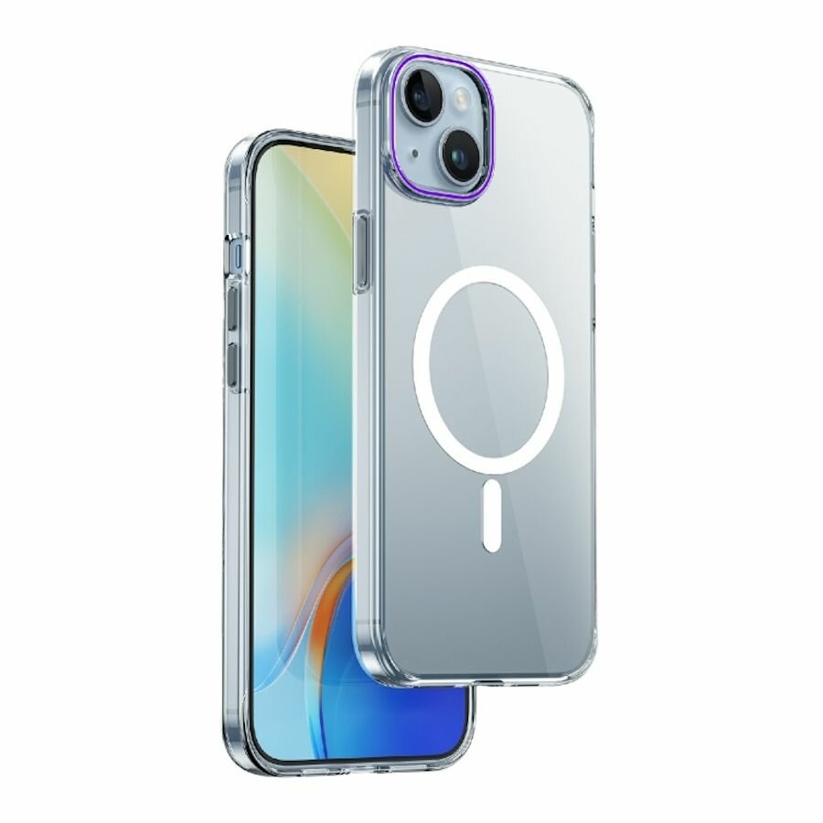 Чехол на айфон WiWU ZYS-013 Jelly Magnetic для iPhone 15 с поддержкой MagSafe - Пурпурный