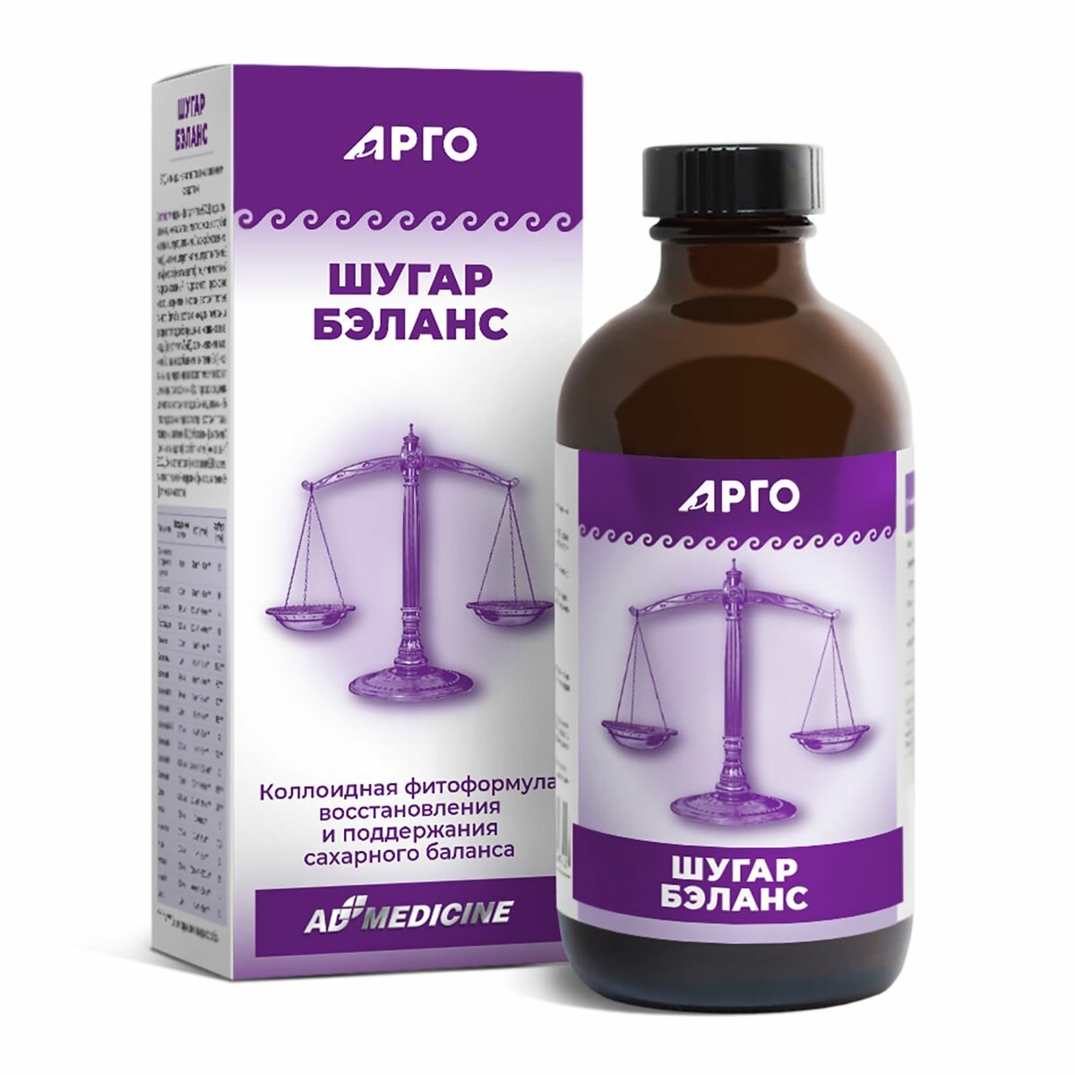 Биологически активная добавка Арго "Шугар Бэланс", для больных диабетом, суспензия, 235 мл