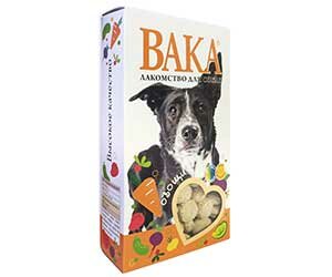 Лакомство с витаминами для собак Вака овощи 100г