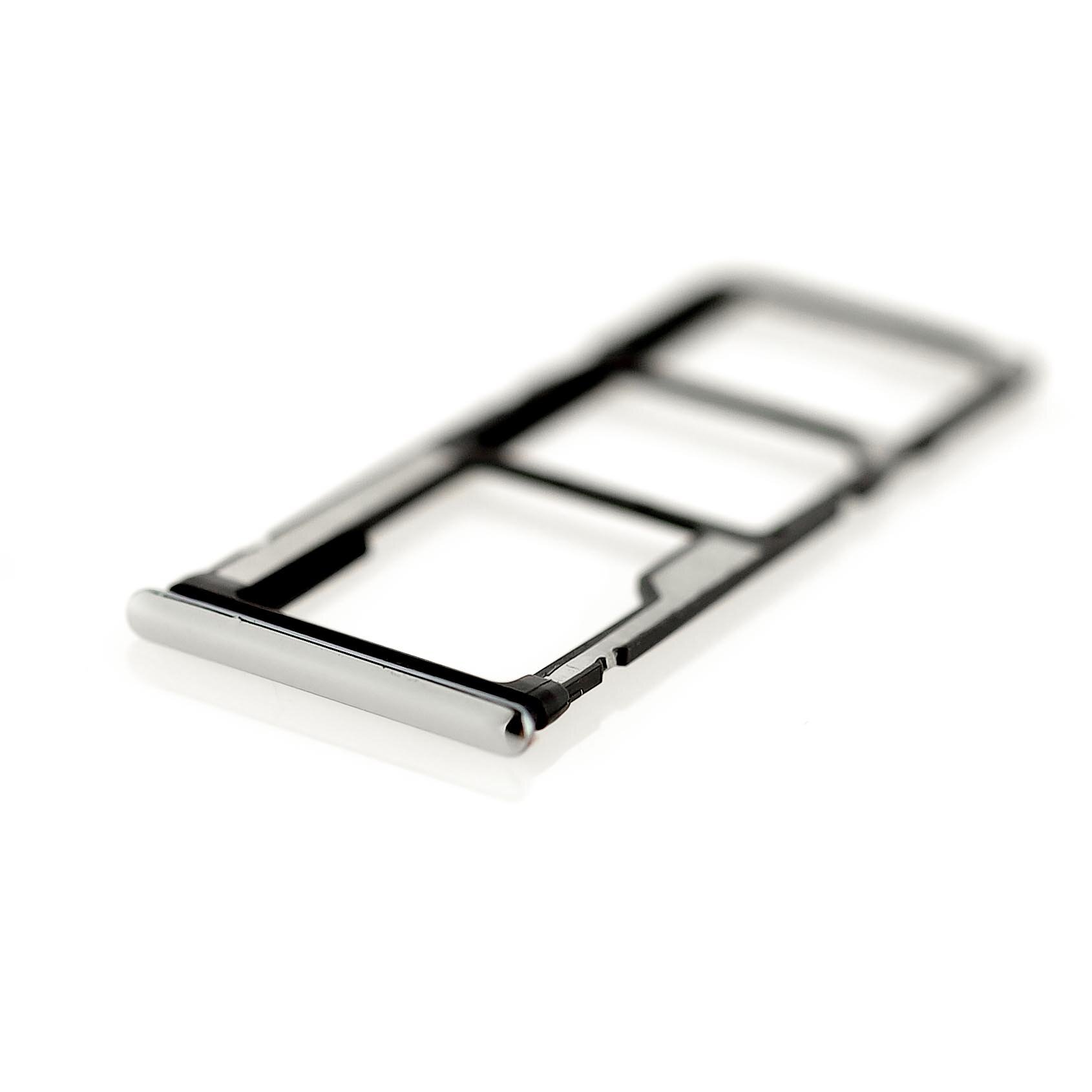 Слот SIM/ microSD-карт для Xiaomi Redmi Note 8/ Note 8T серебристый
