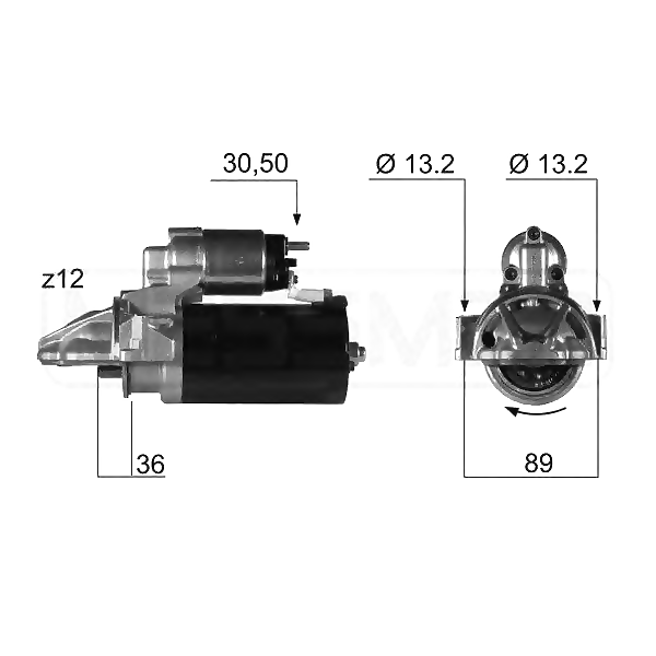 ERA 220353 (00005802AS / 00005802FC / 0001109205) стартер 2.0kw\ Ford (Форд) transit, Citroen (Ситроен) jamper, Peugeot (Пежо) Boxer