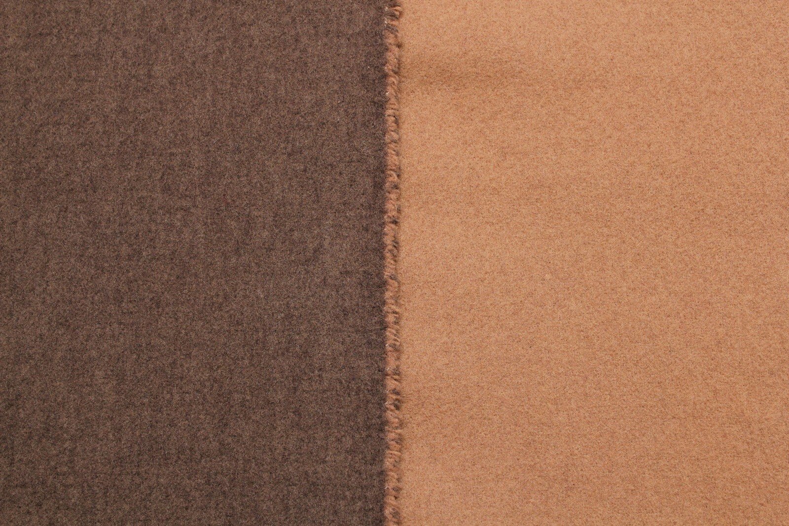 Ткань пальтовая дублированная, коричнево-бежевая, ш150см, 0,5 м