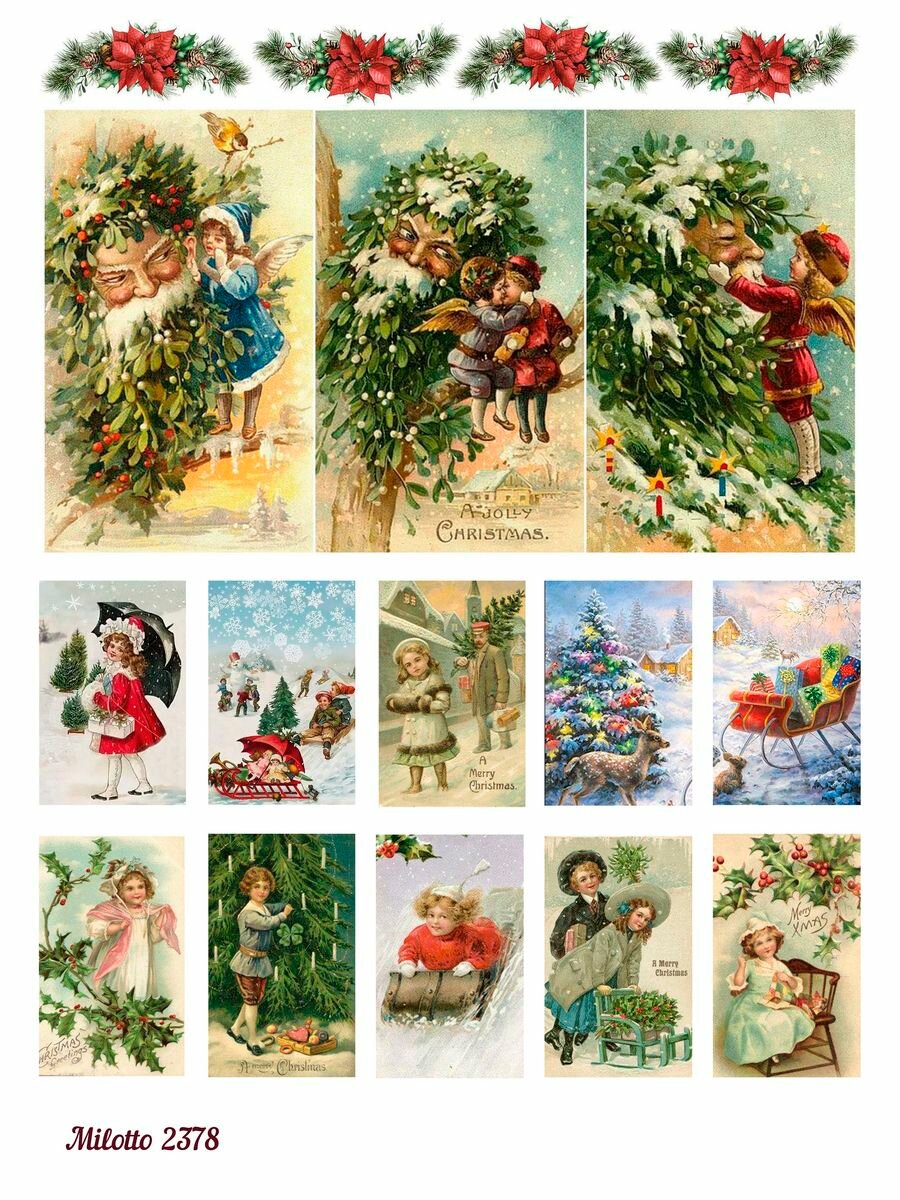 Рисовая бумага для декупажа Milotto, A4