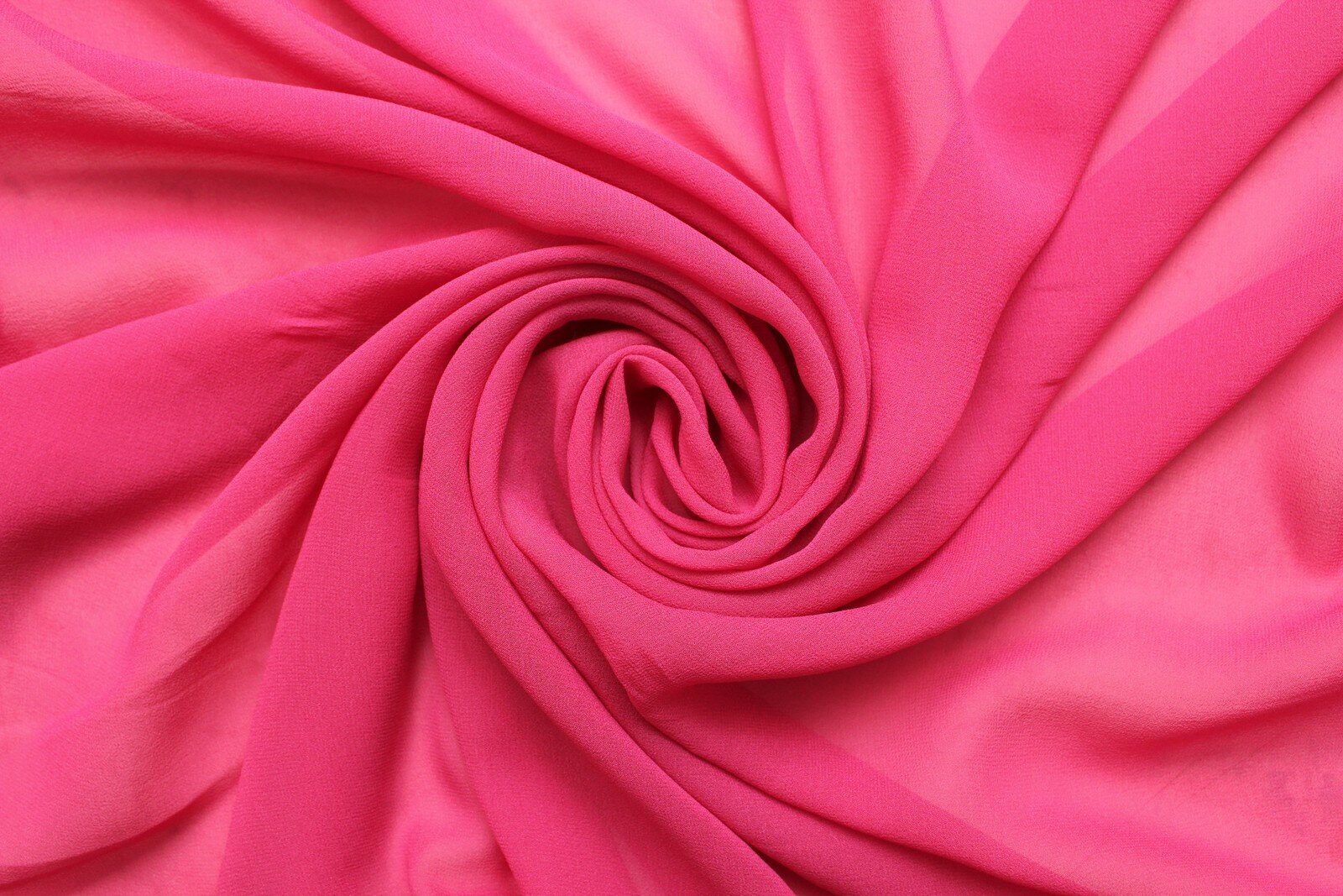 Ткань Шёлковый шифон-стрейч малиновый, ш132см, 0,5 м