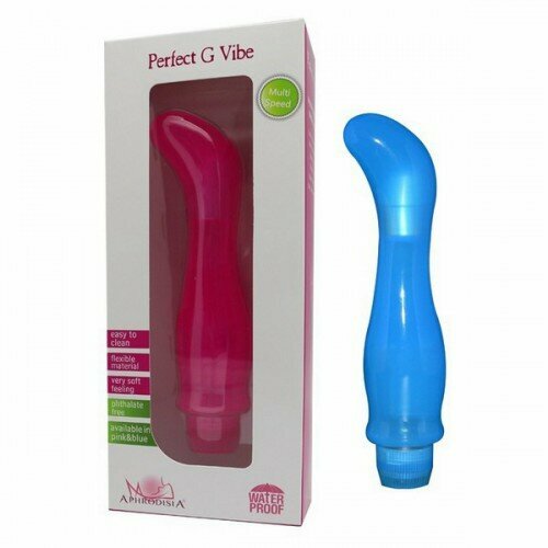 Вибростимулятор Perfect G Vibe Blue, розовый, 18 см