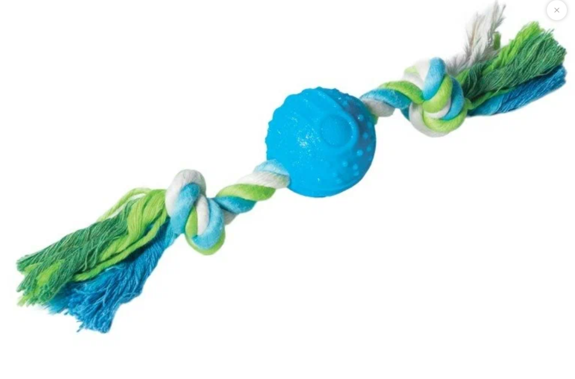 Игрушка для собак Triol "Мяч с верёвкой", 29 см