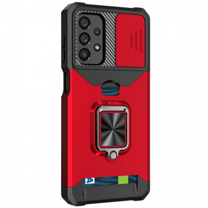 Multi Case Чехол с кольцом, отделением для карты и шторкой камеры для Samsung Galaxy A23
