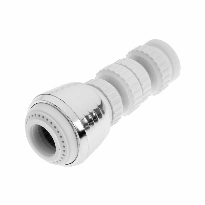 Аэратор ZEIN Z3601, поворотный, на шарнире, 2 режима, хром/белый, 9931926