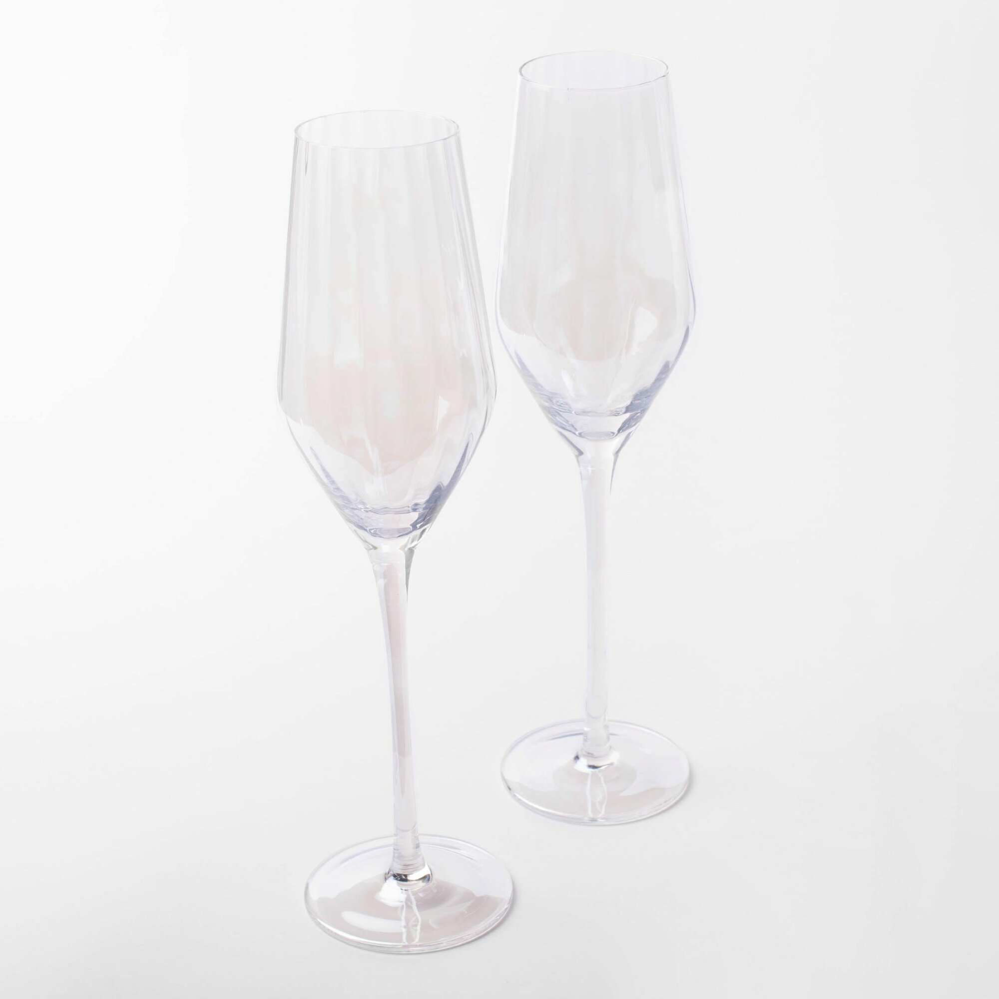 Бокал для шампанского, 280 мл, 2 шт, стекло, перламутр, Lombardy R polar