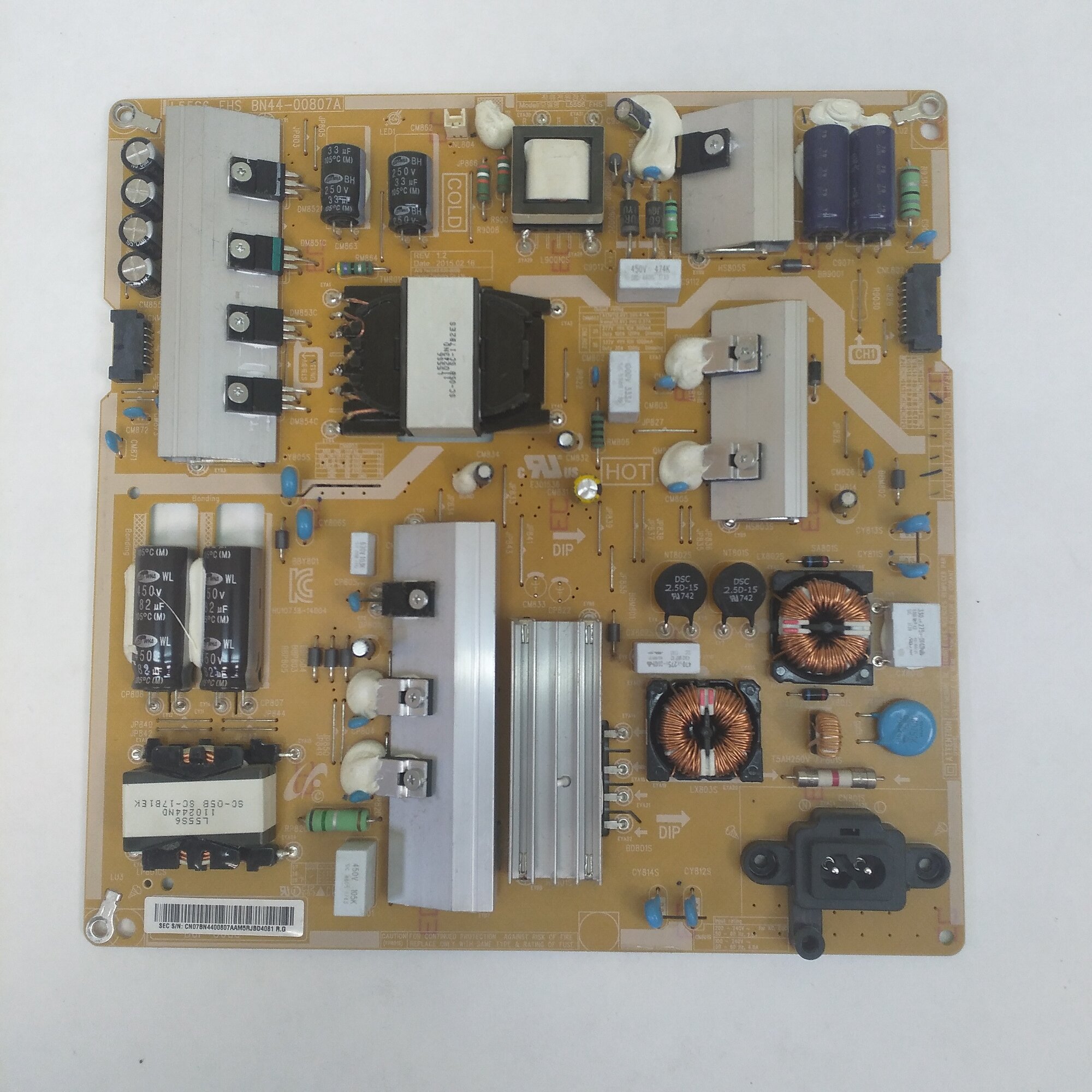 PowerBoard (BN44-00807A) для телевизора SAMSUNG UE50MU6100U Б/У с разбора