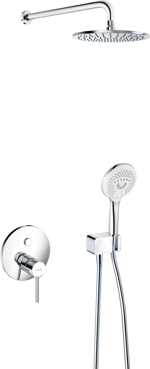 Душевой комплект Kludi Bozz 386400576 С внутренней частью 386710576