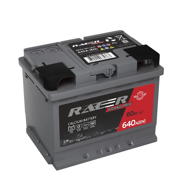 Аккумулятор автомобильный RACER Grand Prix 60.0 Ah 640 A ОП (242x175x190) L2 242x175x190