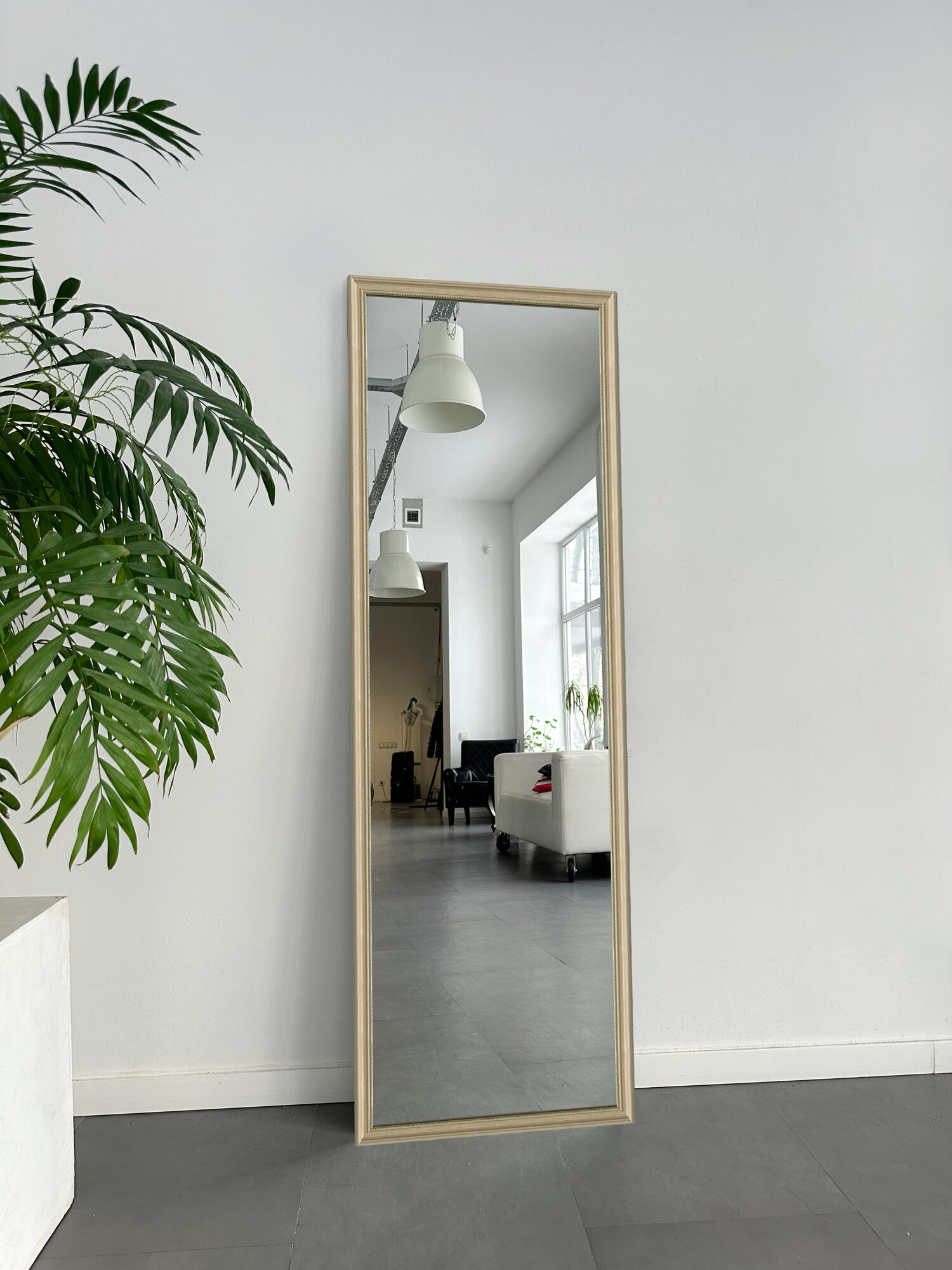 Зеркало интерьерное Buono 50x160, бежевый, пластиковая рама