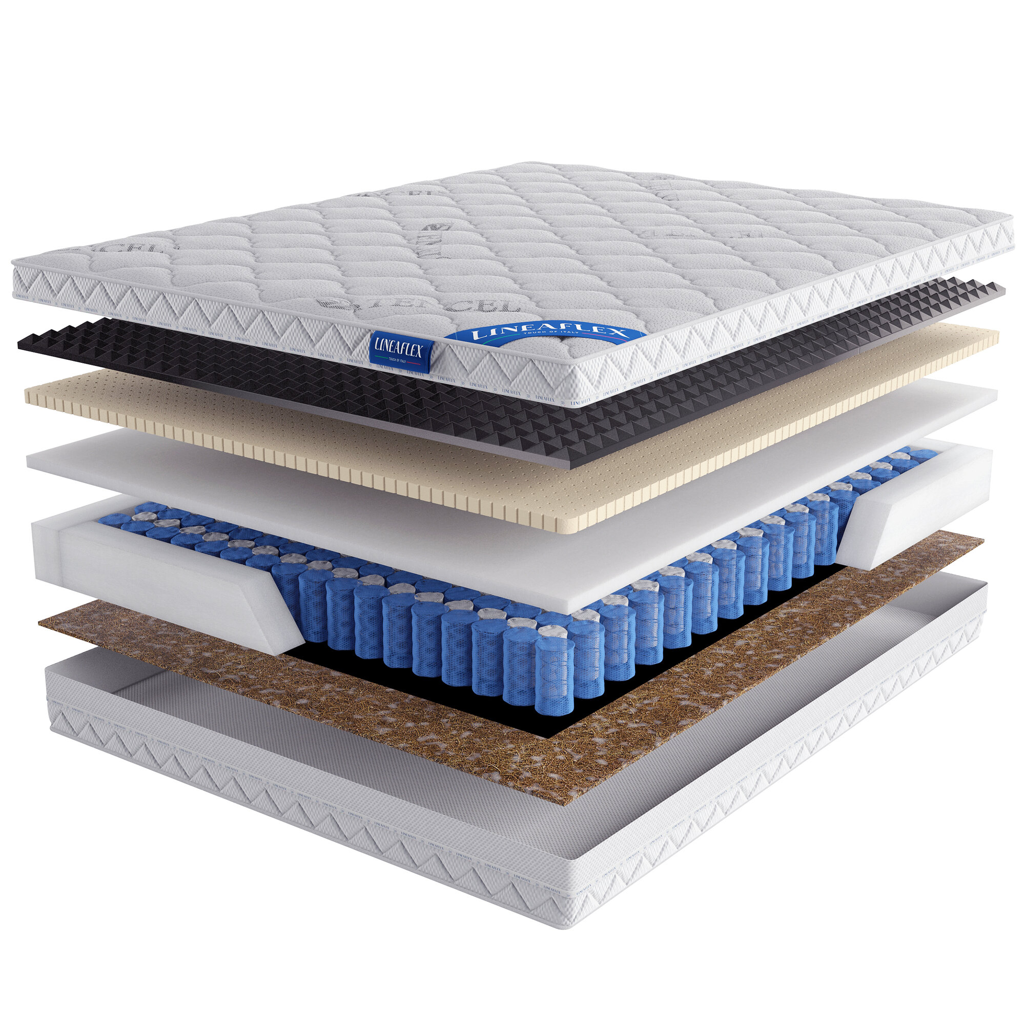 Матрас Lineaflex Inter Active 160х200 высота 26 см анатомический мягкий латексный Независимые пружины