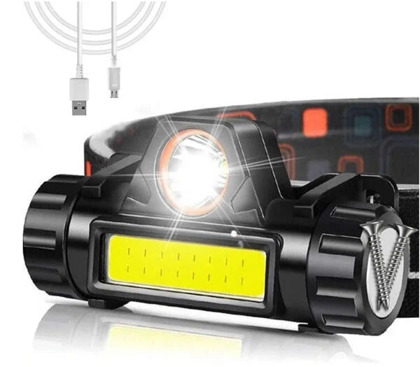 Налобный фонарь URM HT-665, LED, с магнитным креплением, USB-зарядка