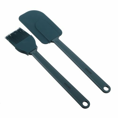 Набор Satoshi Ривьера 2 предмета, кисточка кондитерская, лопатка, силикон (881-292)