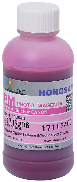 Чернила DCTec пигментные Canon Pro1000 Photo Magenta (фото малиновый) 200 мл