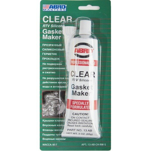 Автохимия ABRO Герметик прокладок высокотемпературный (прозрачный) 85 гр 13ABCHRWS