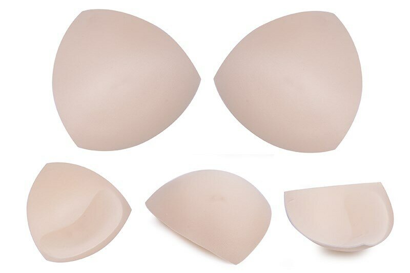 Чашечки для бюстгальтера (чашки для купальников) PUSH-UP треугольные р. one size цв. телесный (2 комплекта)