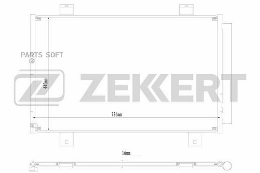 ZEKKERT MK-3187 Радиатор кондиционера Toyota Highlander (U40) 07- ()