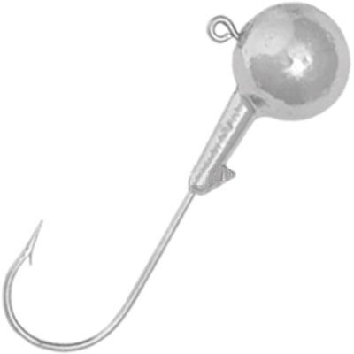 Джиггер для рыбалки Eagle Claw Round Head № 5/0 28,0g серебро, (упк. 10шт.)