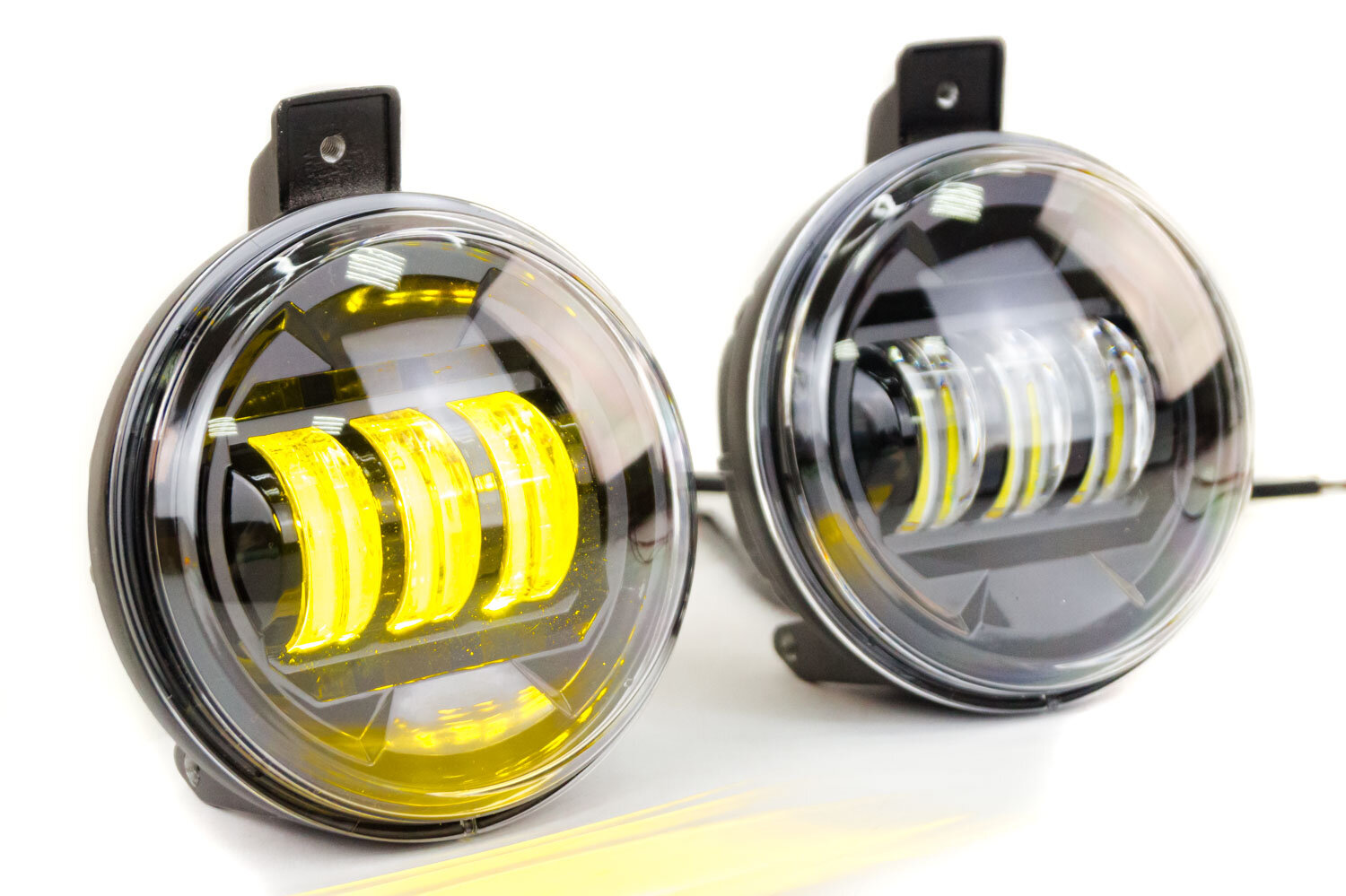 Двухцветные диодные ПТФ Sal-Man (бело-синий 6000К и желтый 3000К) 50W для Шевроле Круз, Каптива, Опель Антара