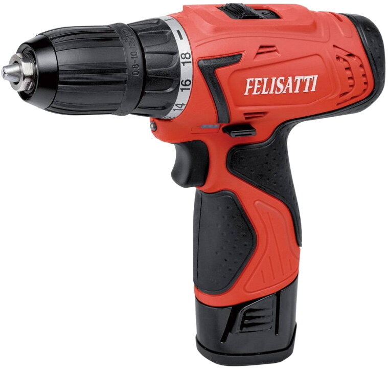 Аккумуляторная дрель-шуруповерт Felisatti ДА-10/18Л2 (Li-Ion, 2 аккумулятора 2,0 Ач)