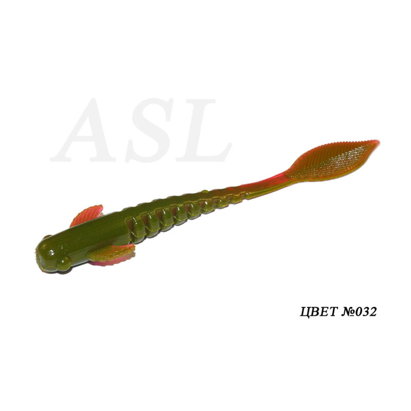 Силиконовая приманка ASL "Вьюн" цвет № 032, L-7,5см (3"), 7шт/уп