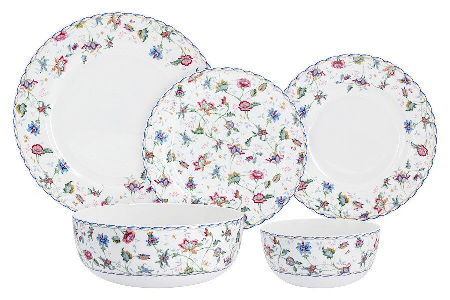 Сервиз обеденный Букингем, 12 персон, 42 предмета (Anna Lafarg Emily)