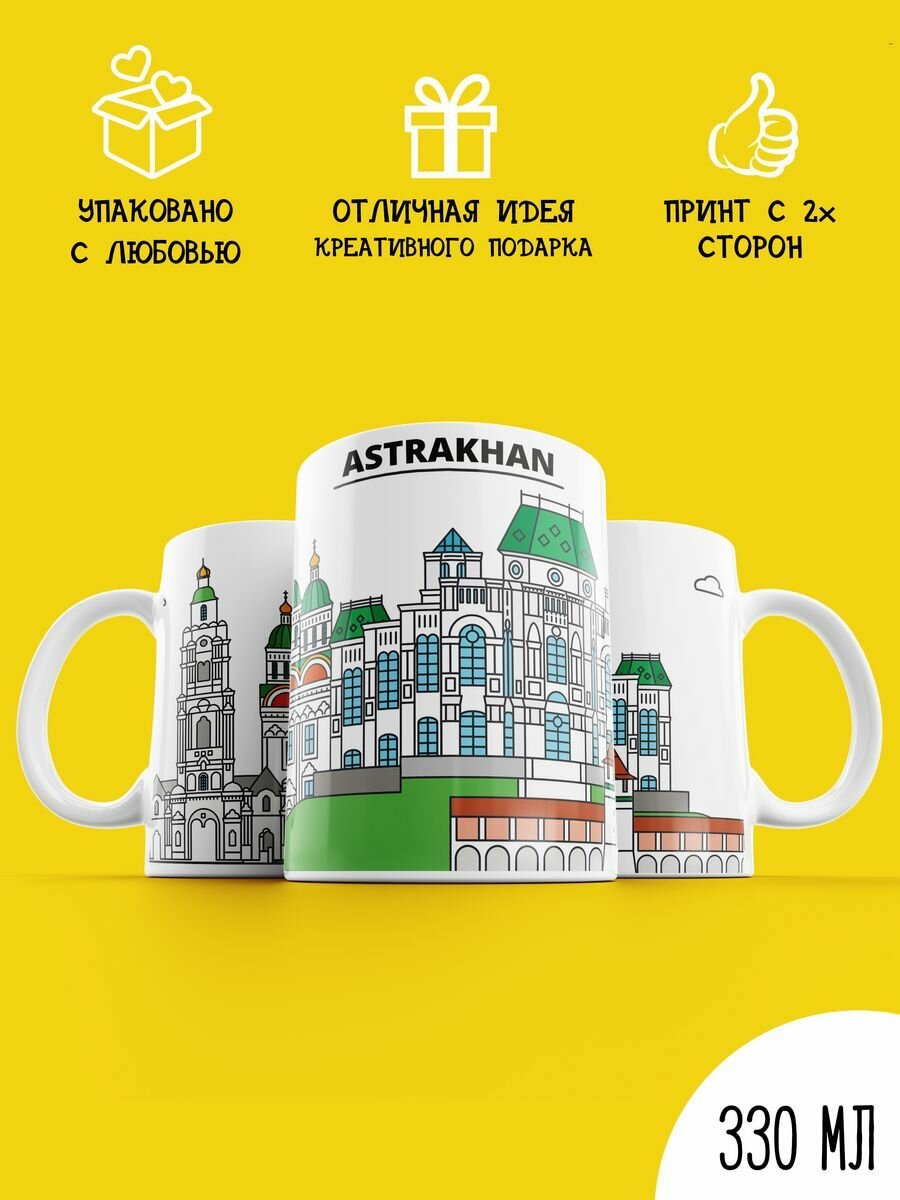 Кружка керамическая Города России Астрахань