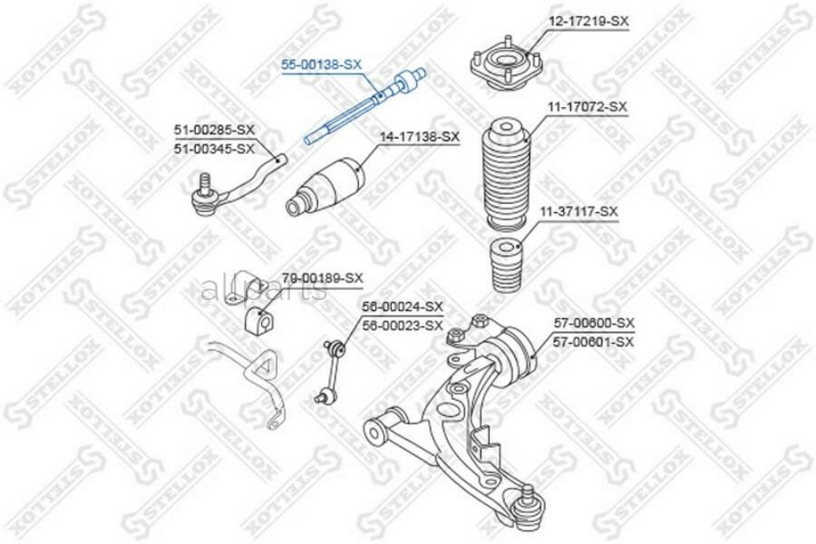 STELLOX 5500138SX тяга рулевая!\ Mazda CX-7 07>