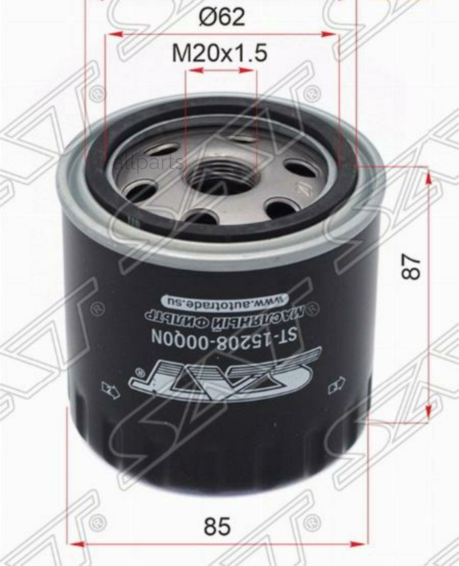 SAT ST-15208-00Q0N Фильтр масляный Suzuki Grand Vitara 05-16 / Infiniti FX30d 12-13