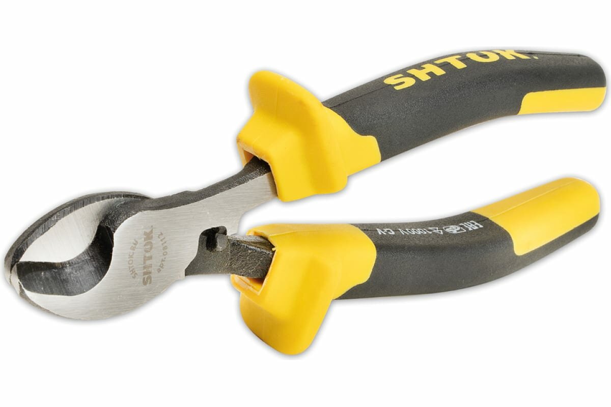 SHTOK 08112 Кабелерез для кабелей и проводов с точным снятием изоляции, эргономичная рукоять