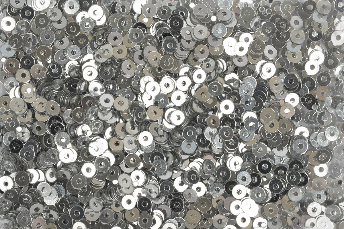 Пайетки россыпью "Zlatka" ZF-09 3 мм 10 г №01 серебро