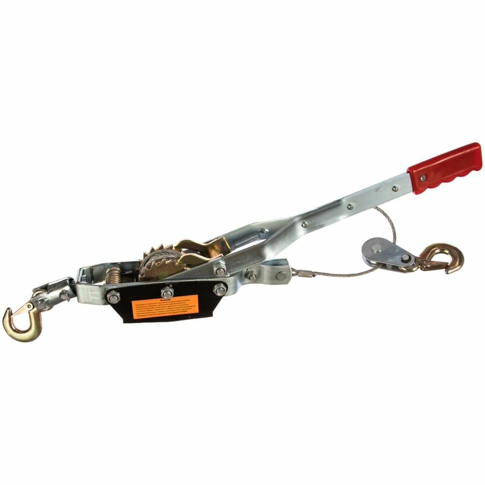 Лебедка храповичная автоДело 43154 4т, бескаркасная, ручная, серебристая