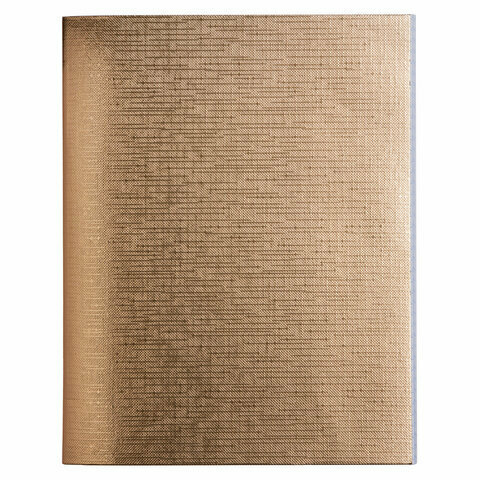 Тетрадь бумвинил А5 48 л. скоба, офсет №1, клетка, "золото Metallic", HATBER, 48Т5бвВ1