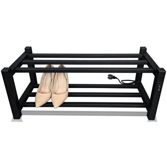 Электросушитель для обуви Indigo® Bench PRO (electro) 70/30 (таймер, провод справа, Черный муар) INDIGO