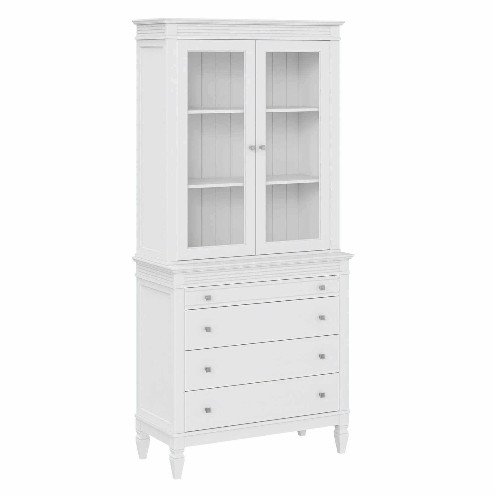 Буфет ММЦ Гостиная Ольса 220/204 (белый лак) из массива сосны