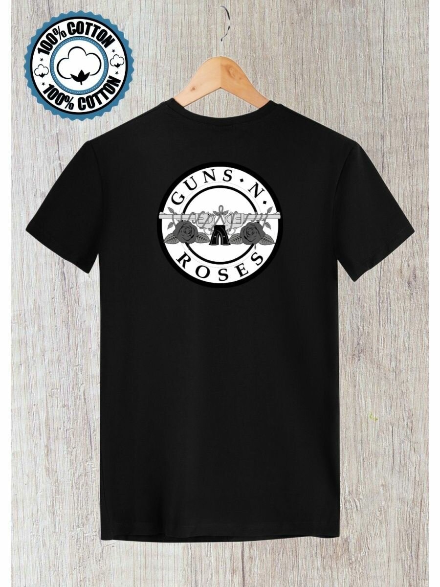 Футболка ганста роза пистолет gans n rose