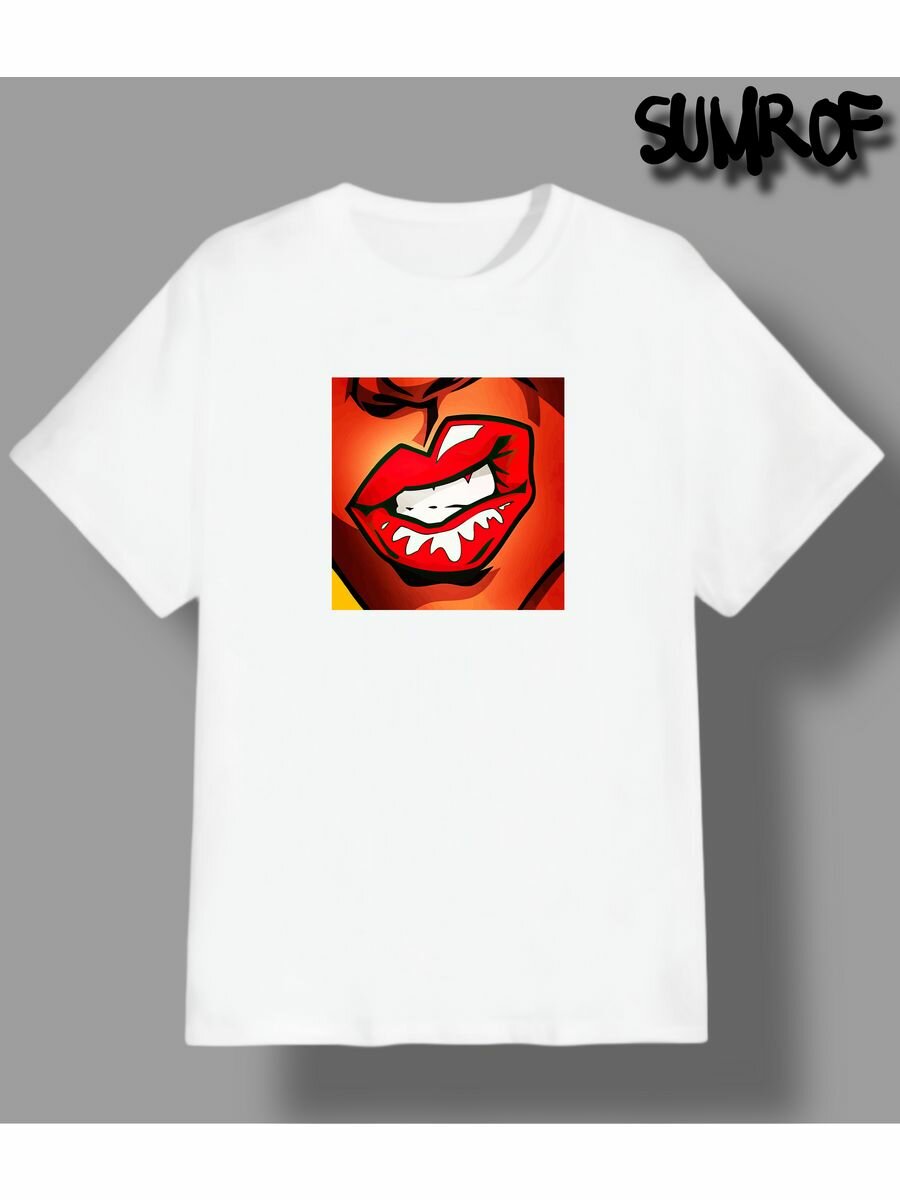 Футболка поп арт губы