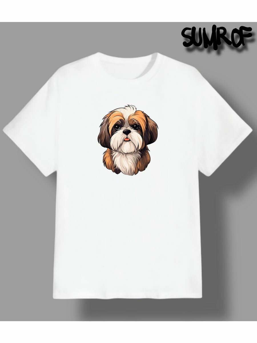 Футболка собака шитцу милая